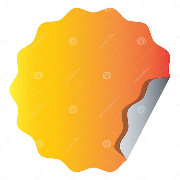 Colorful Peeling Label Sticker Illustration. Realistic Label Sticker ...