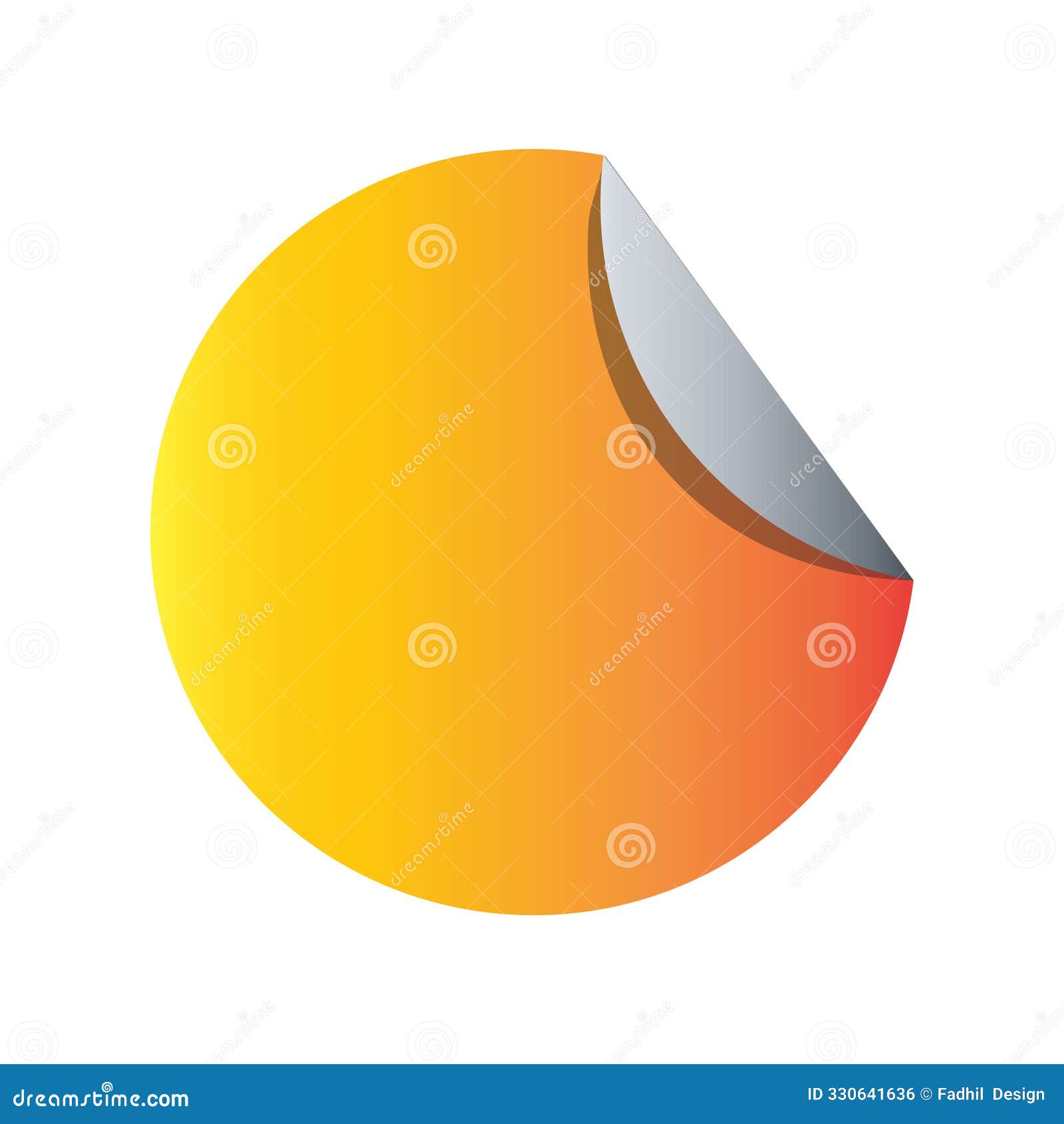 Colorful Peeling Label Sticker Illustration. Realistic Label Sticker ...