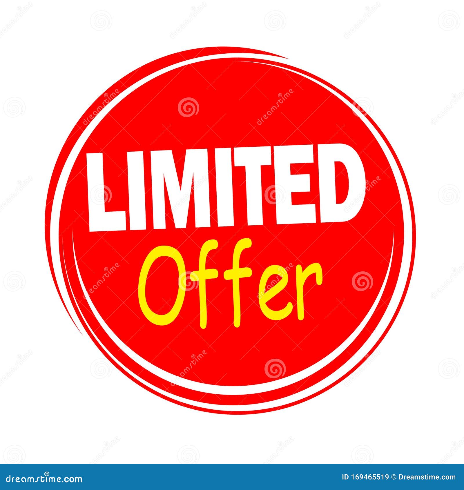 LIMITED OFFER - PROMOTION LABEL - ADVERTISEMENT Stock Illustration ...