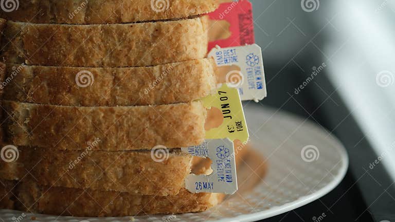 Label Sticker of Best before Date Onbread. Stock Photo - Image of ...