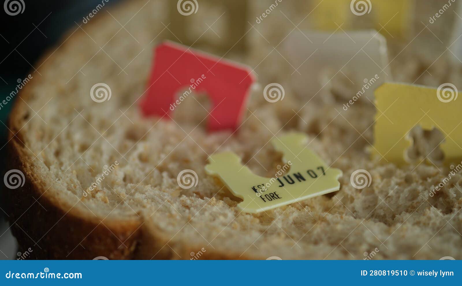 Label Sticker of Best before Date Onbread. Stock Photo - Image of ...