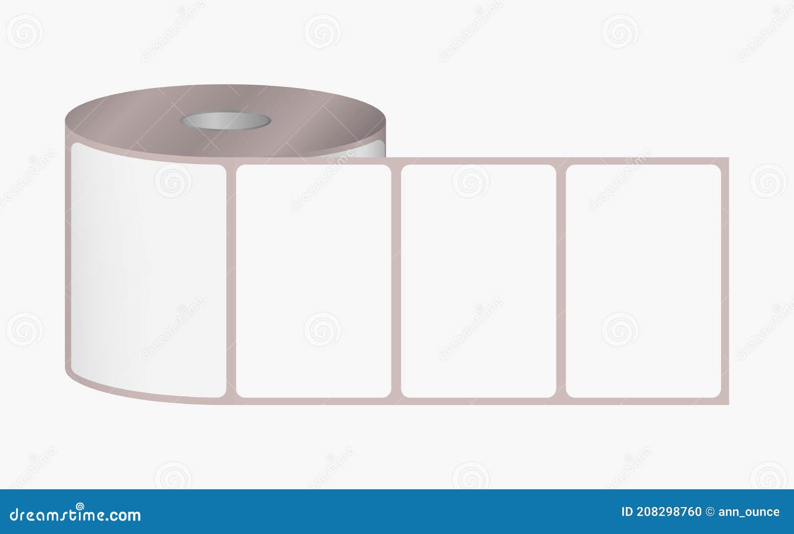 Label Sticker Roll. Blank Adhesive Labels on Bobbin Stock Vector ...