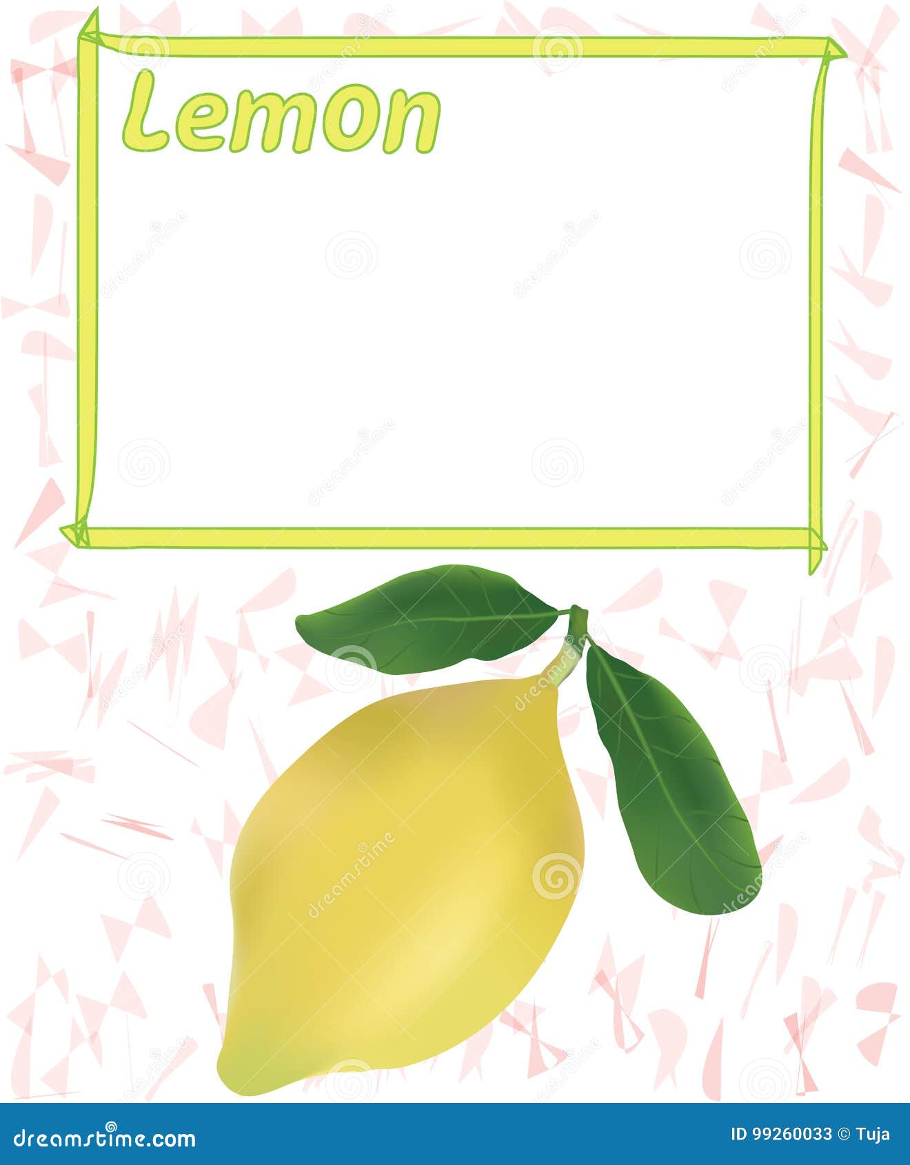 Label,sticker,tag Design with Lemon and Frame for Price Stock Vector ...