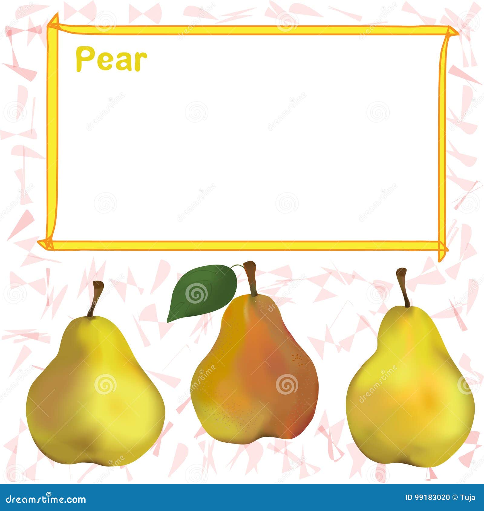Label,sticker,tag Design with Pear and Frame for Price Stock Vector ...