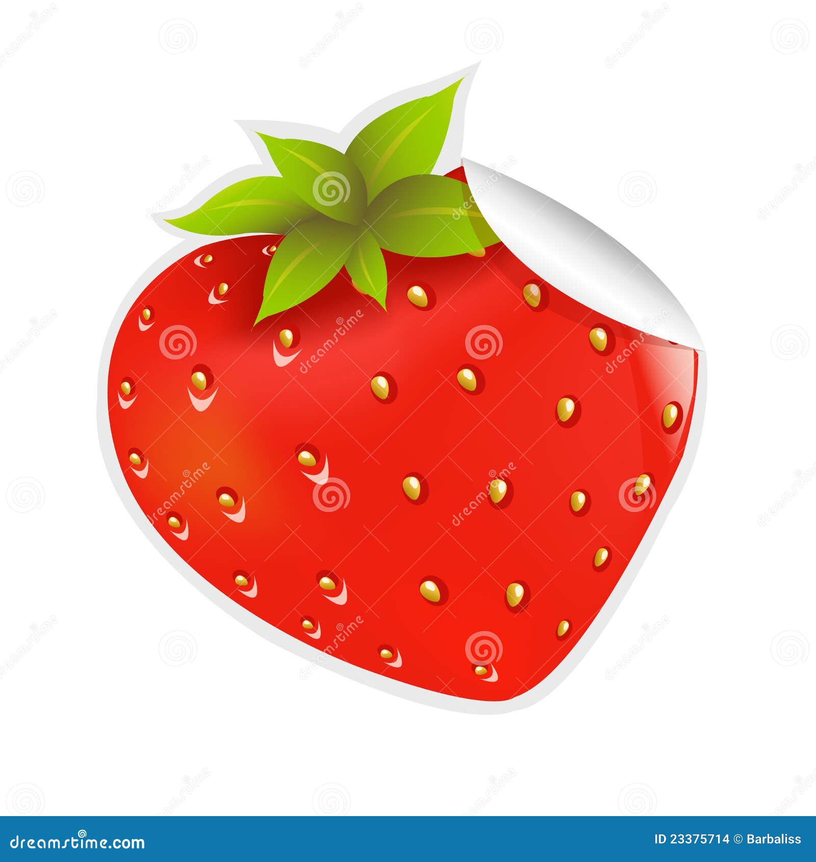 Label Strawberry stock vector. Illustration of organic - 23375714