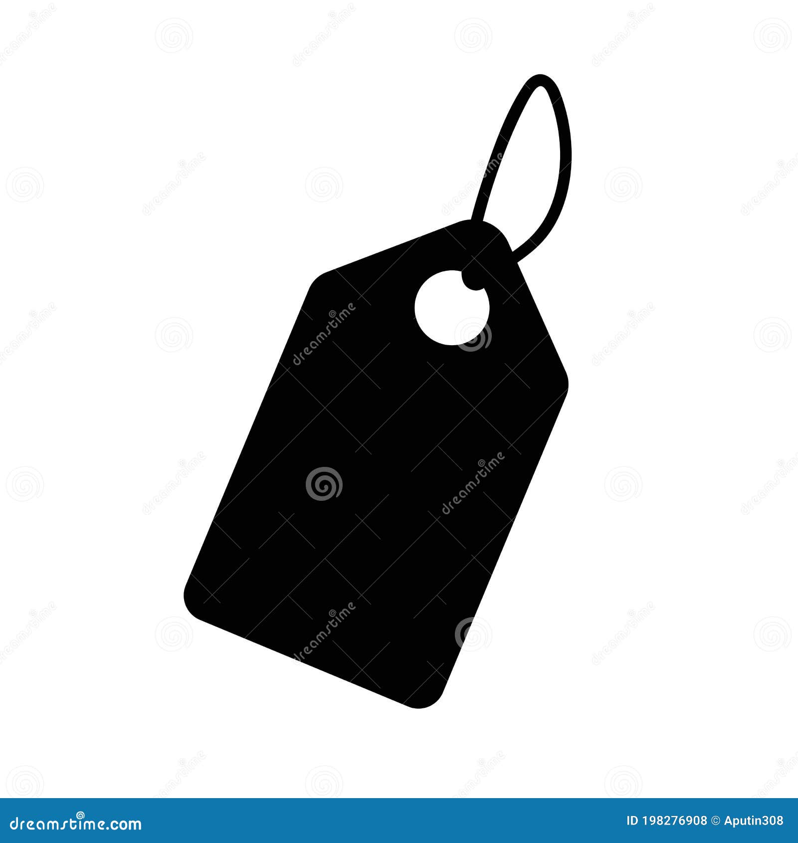 Label on a String Icon. Vector Isolated Stock Vector - Illustration of ...