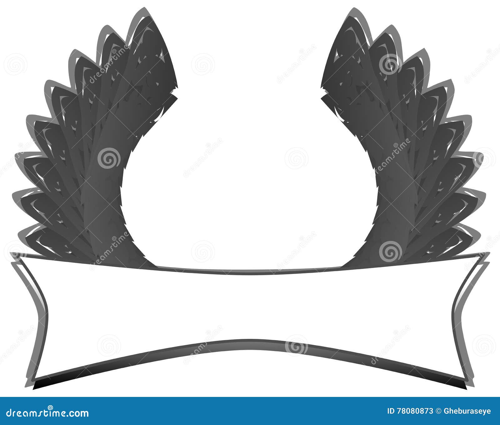 Label with Stylized Wings Isolated Stock Image - Illustration of ...