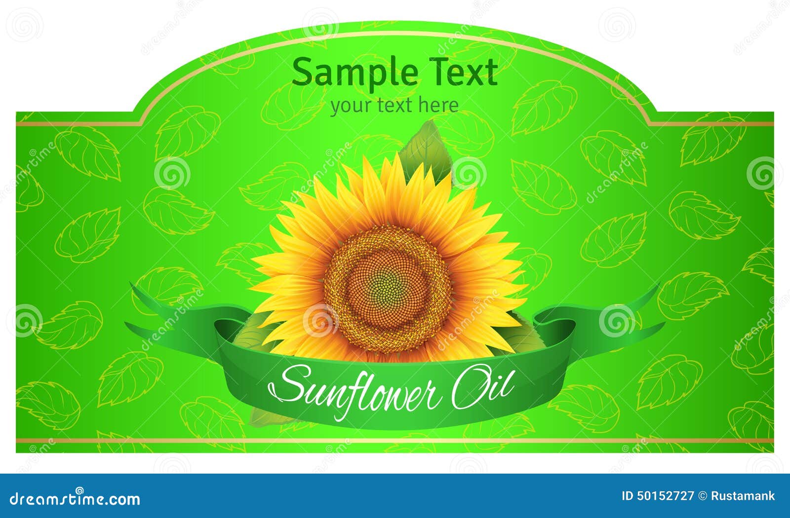 Label sunflower oil stock vector. Illustration of flora - 50152727