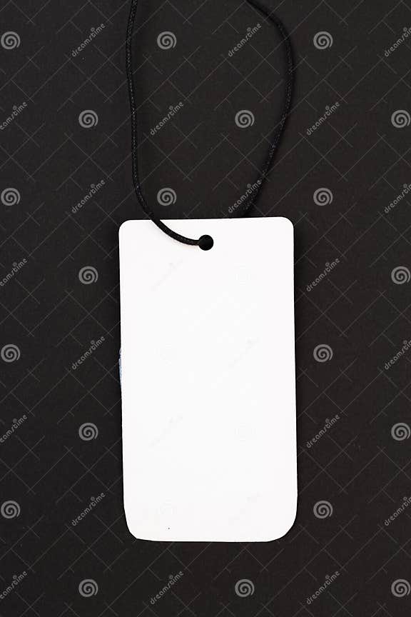 Label Tag on Black Background. - Image Stock Photo - Image of cardboard ...