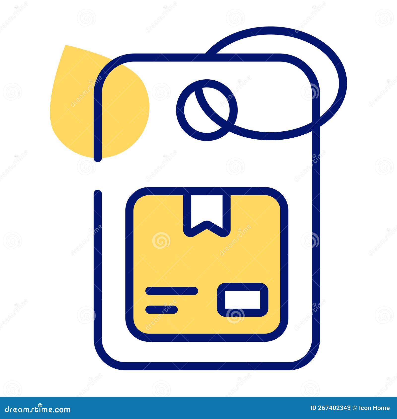 A Label Tag Having a Package Box Concept of Parcel Tag Stock Vector ...