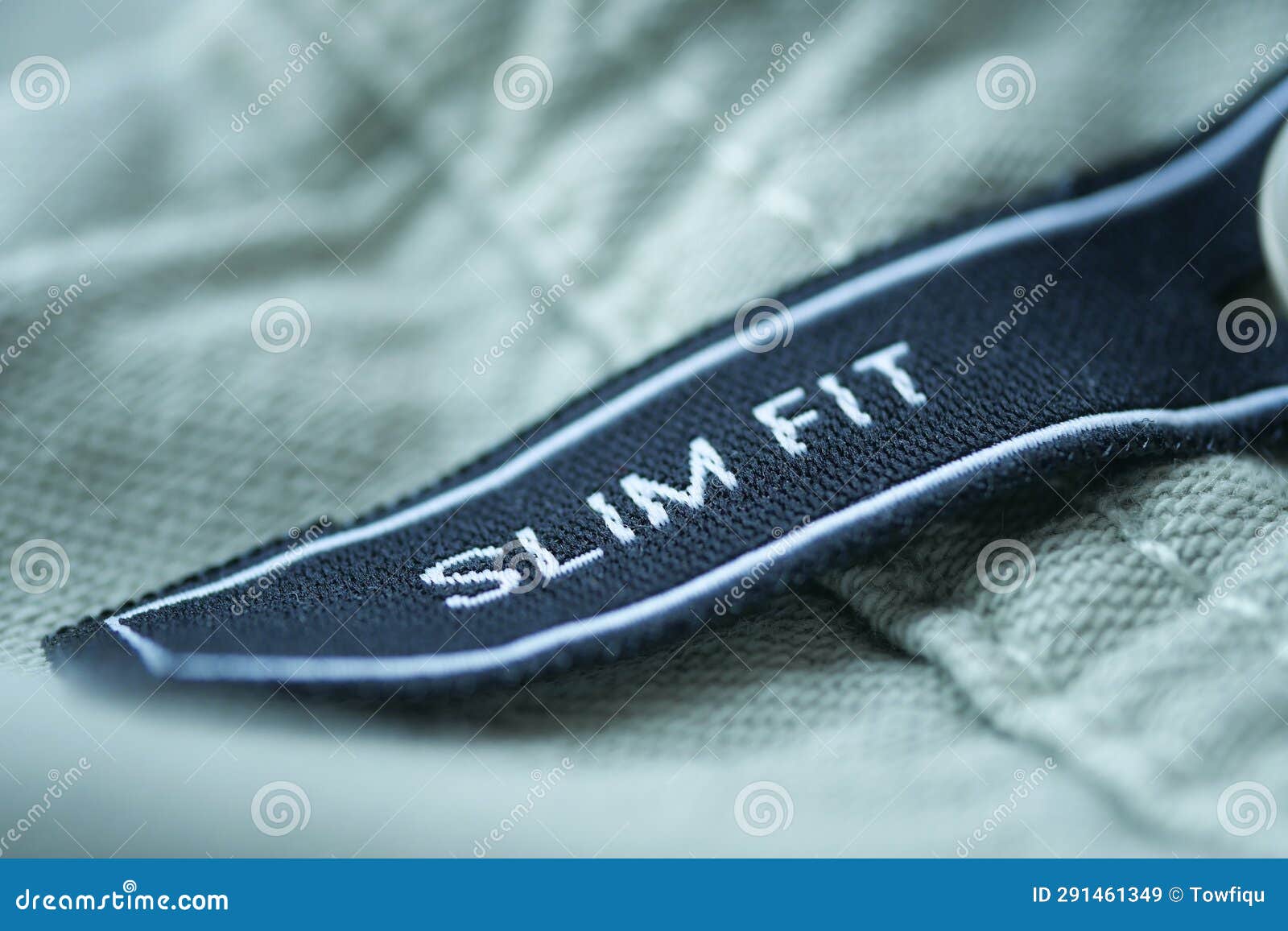 Label Tag Slim Fit on a Men Shirt Stock Image - Image of fabrics, frame ...