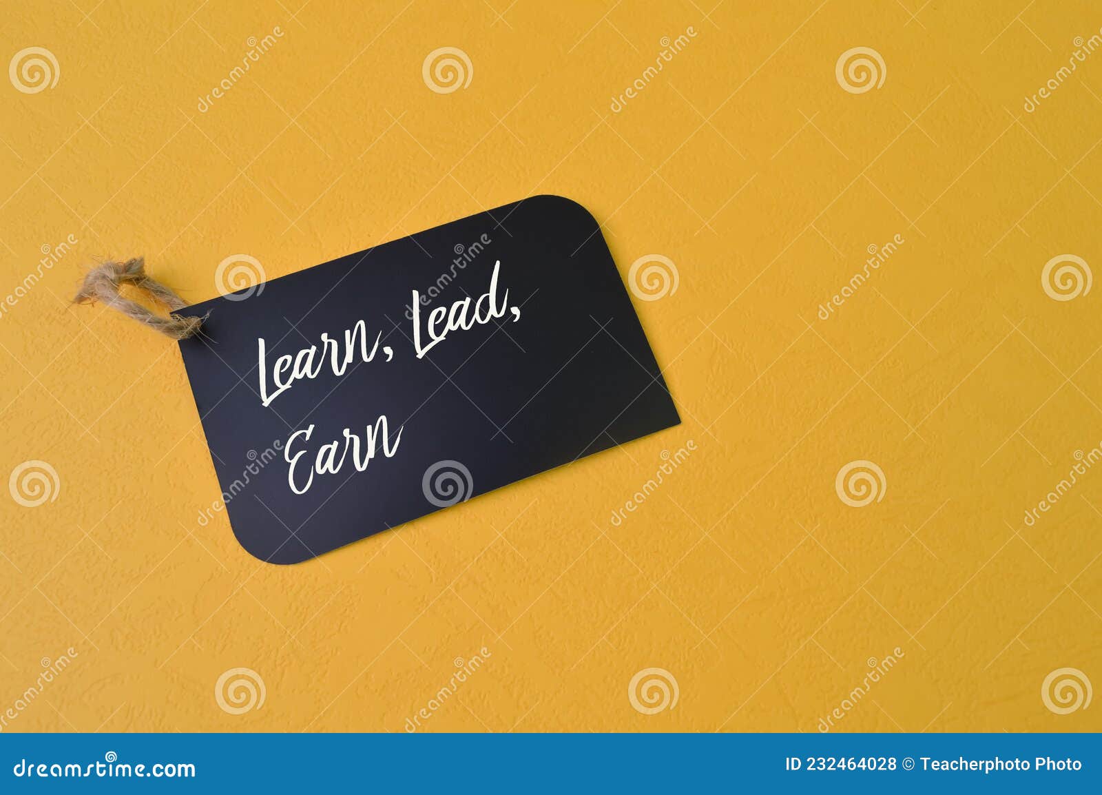 Label Tag Written with, LEARN, LEAD and EARN Stock Photo - Image of ...