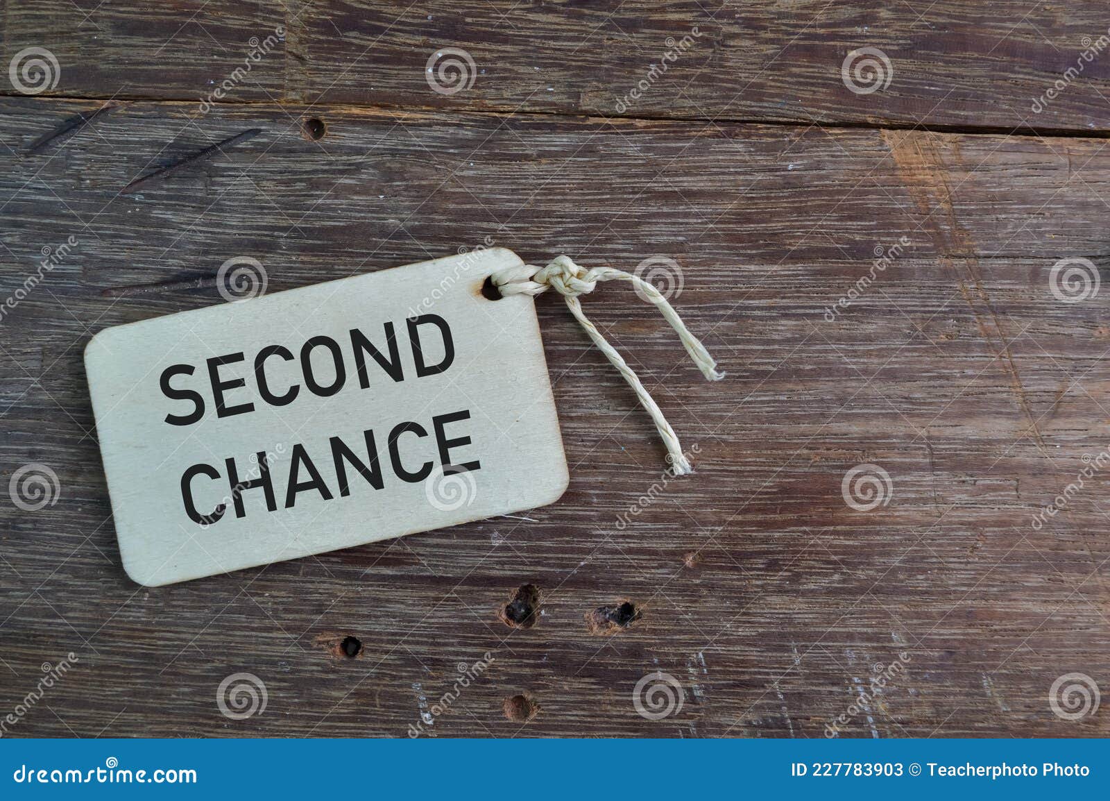 Label Tag Written with Text SECOND CHANCE Stock Image - Image of ...