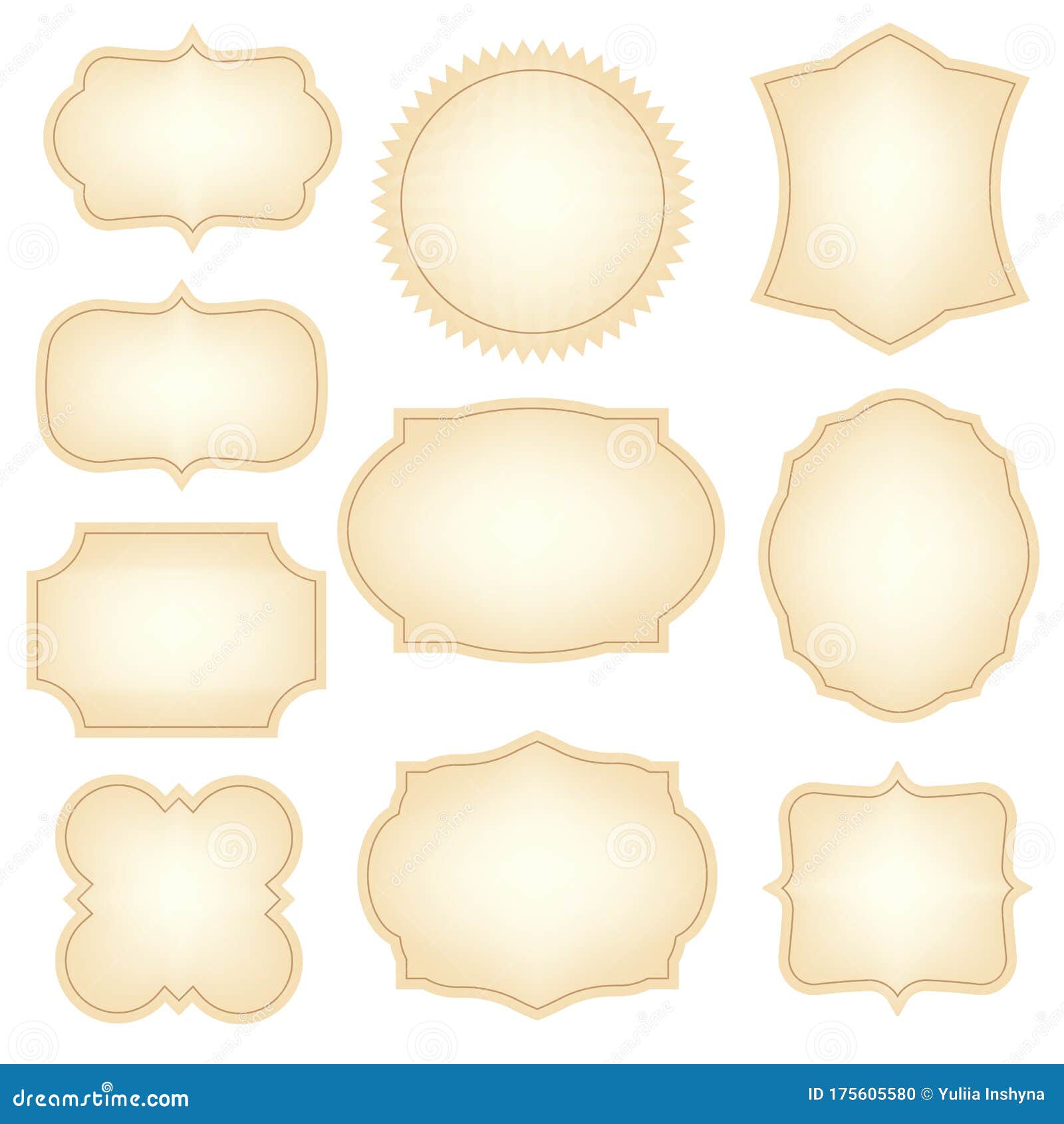 Label Template Collection. Vintage Labels Stock Vector - Illustration ...
