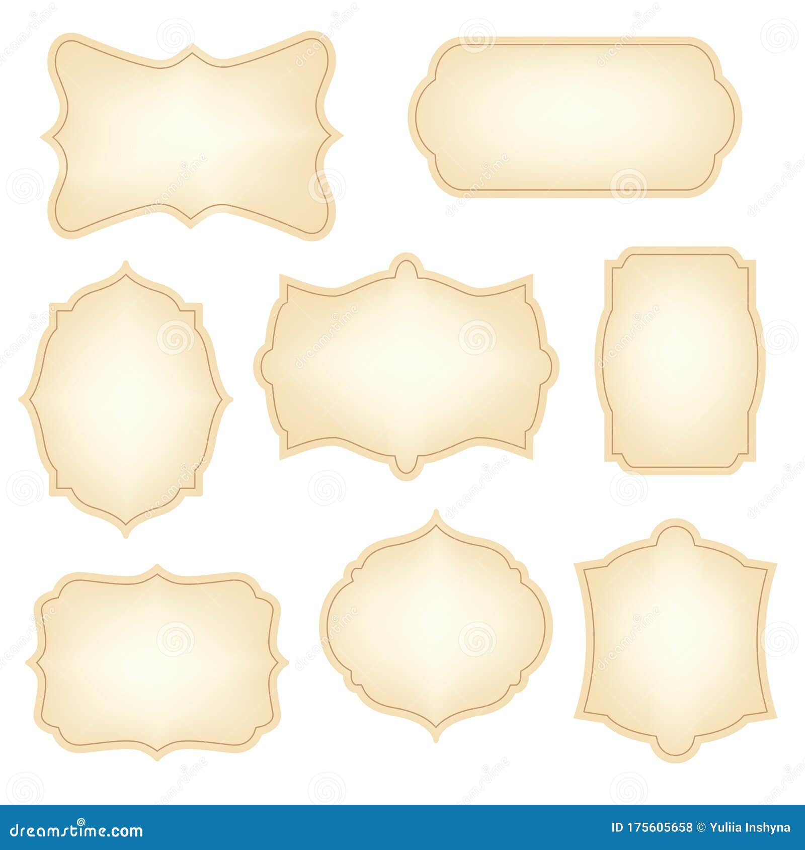 Label Template Collection. Vintage Labels, Frame Set Stock Vector ...