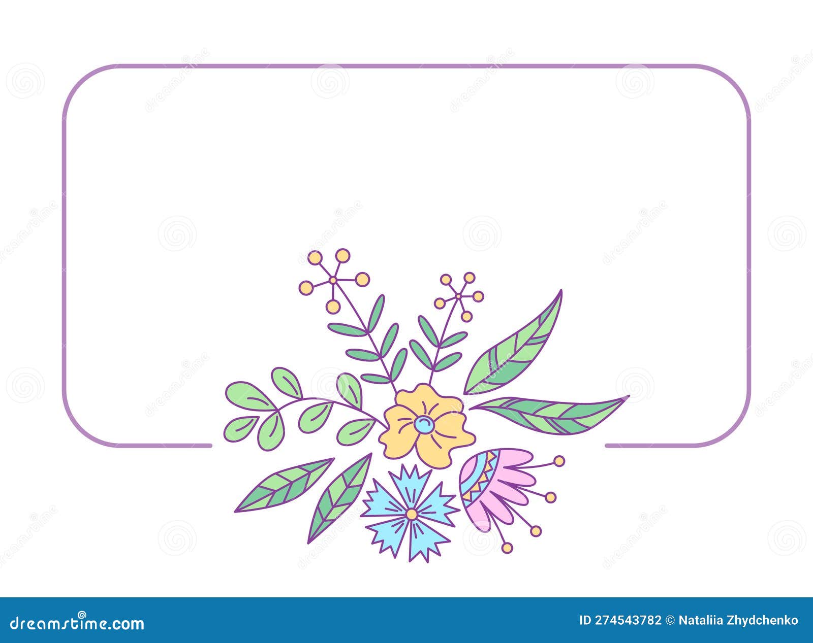 Label Template with Floral Design Stock Vector - Illustration of ...