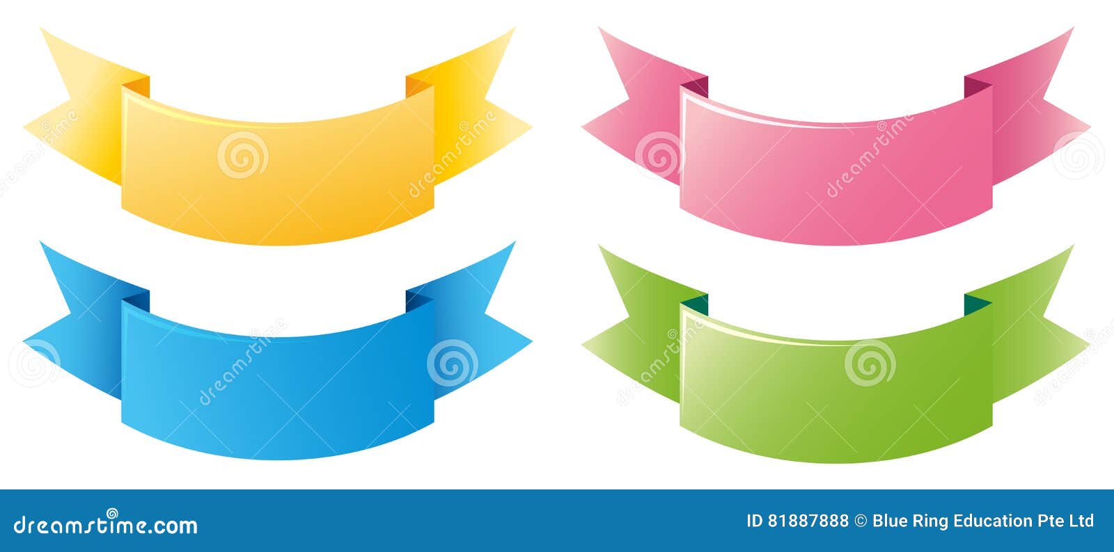 Label Template in Four Colors Stock Vector - Illustration of object ...