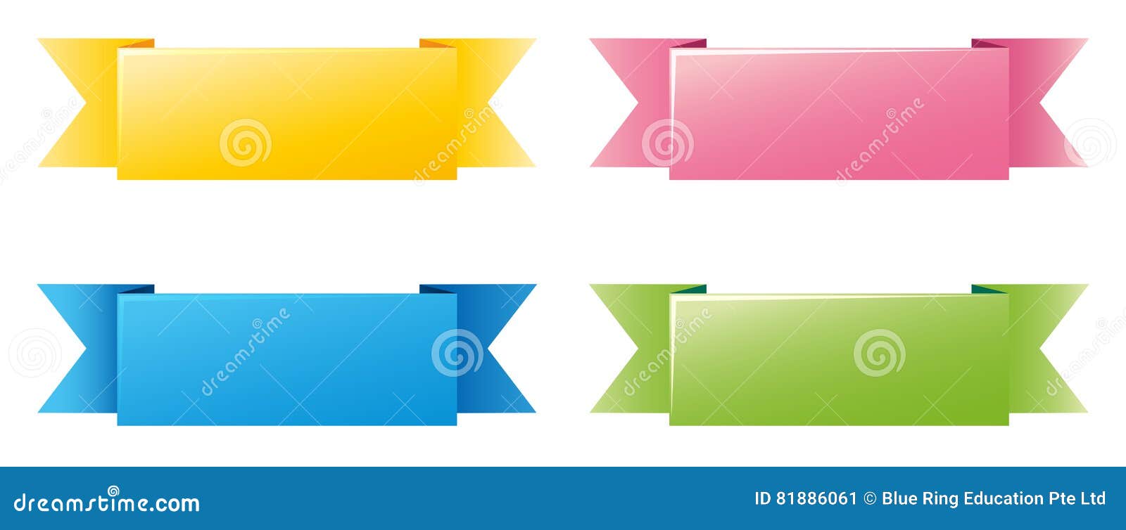 Label Template with Four Different Colors Stock Vector - Illustration ...