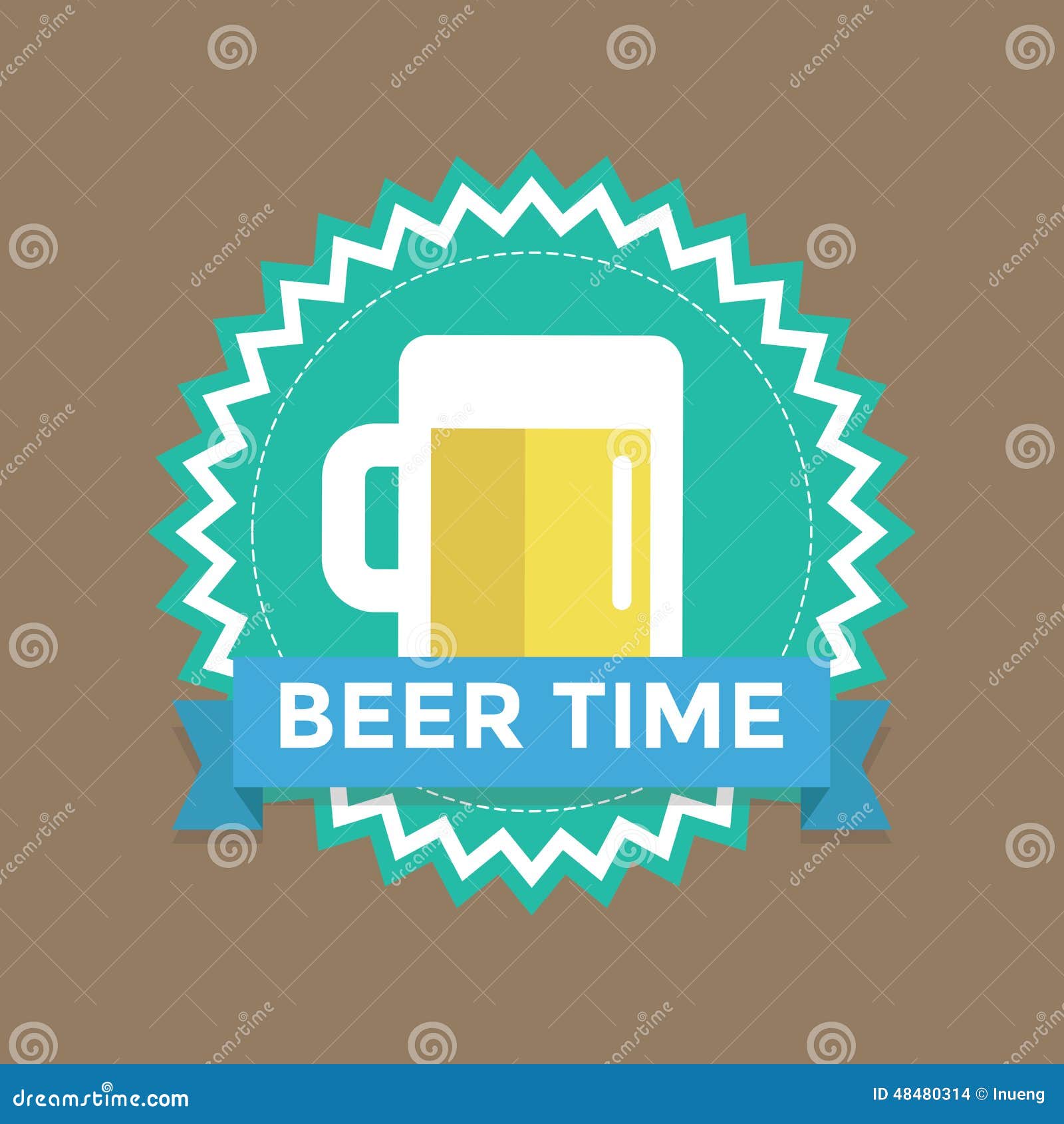 Label with text beer time stock vector. Illustration of sign - 48480314