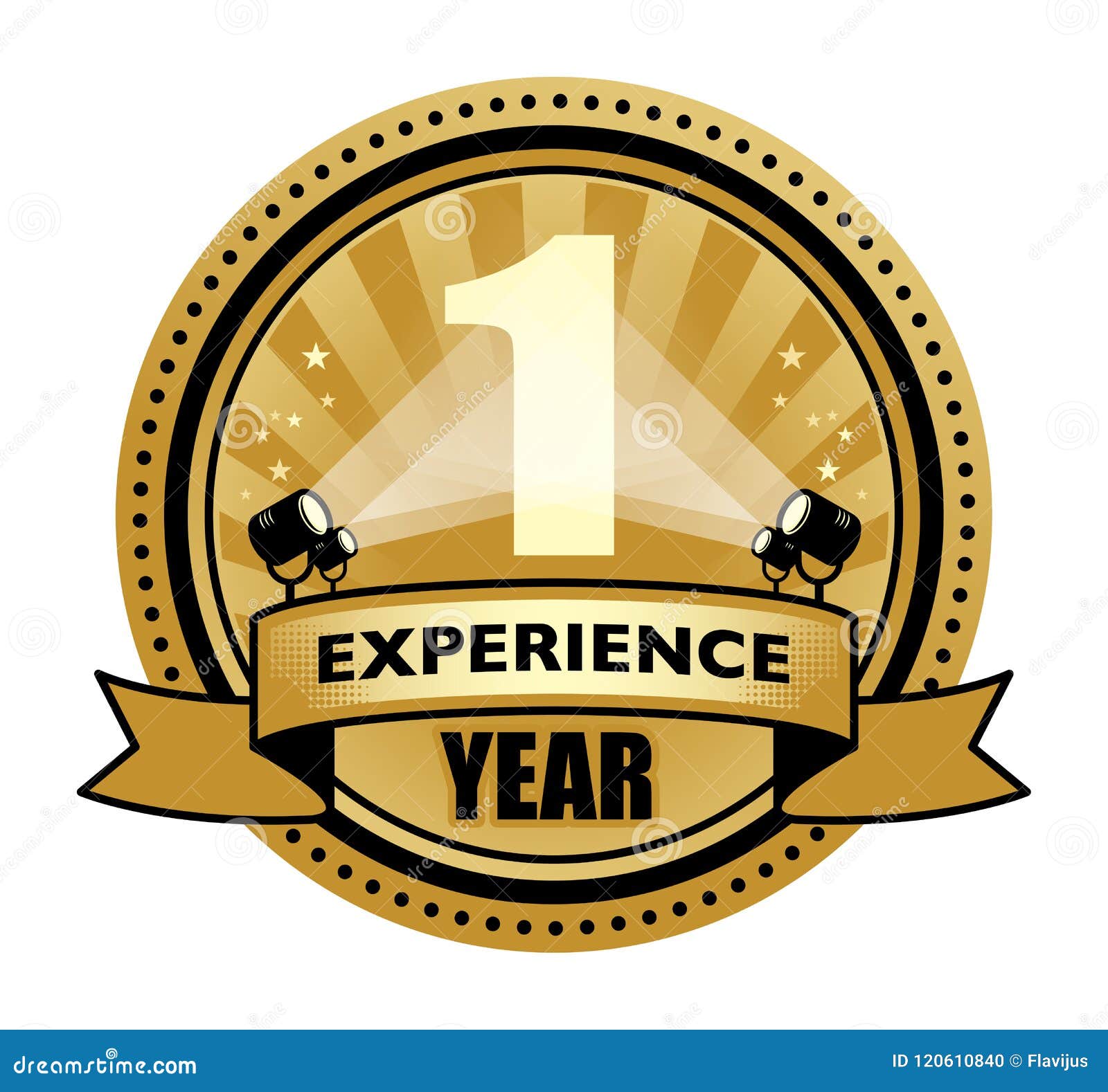 Label with the Text 1 Years Experience Written Inside Stock Vector ...
