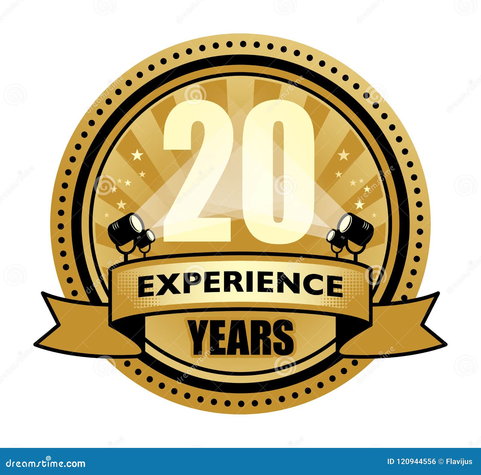 Label with the Text 20 Years Experience Written Inside Stock Vector ...