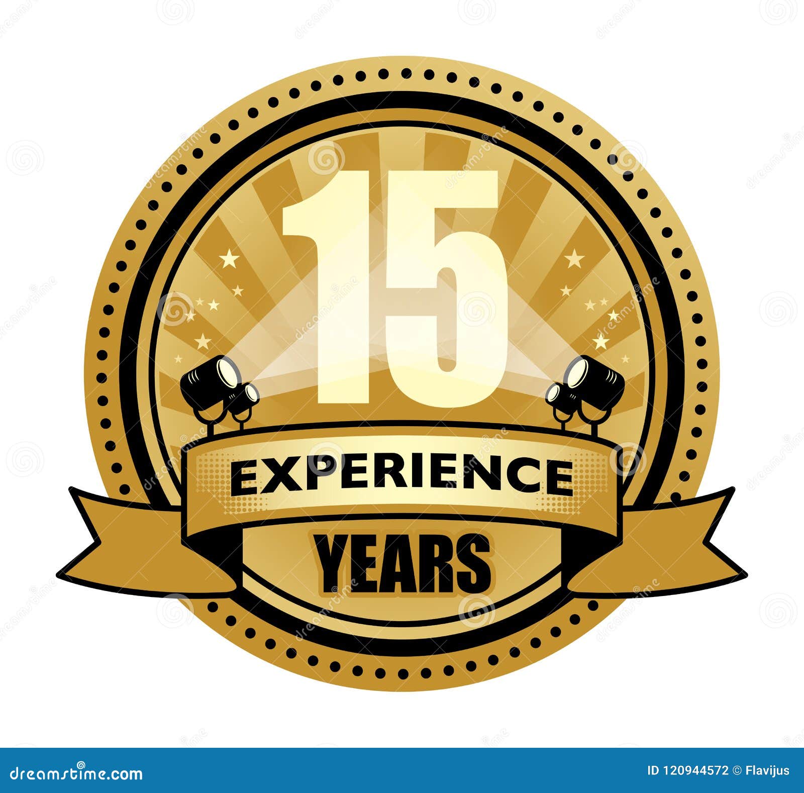 Label with the Text 15 Years Experience Written Inside Stock Vector ...