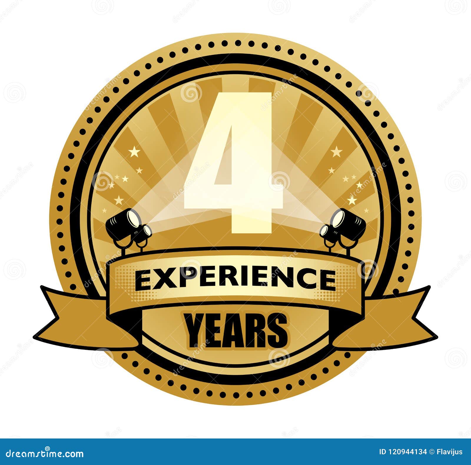 Label with the Text 4 Years Experience Written Inside Stock Vector ...