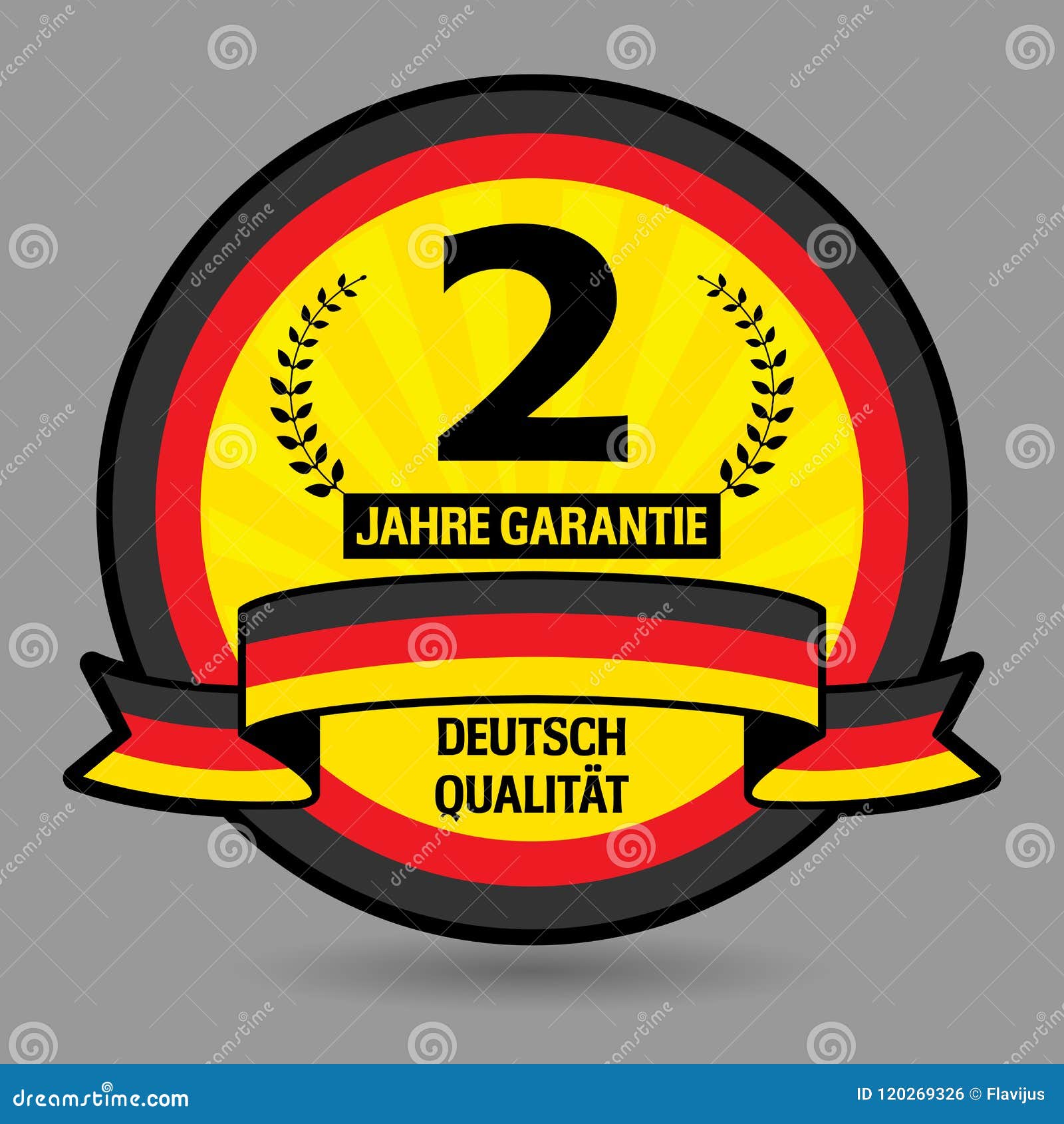 Label with the Text 2 Years Guarantee Written Inside Stock Vector ...