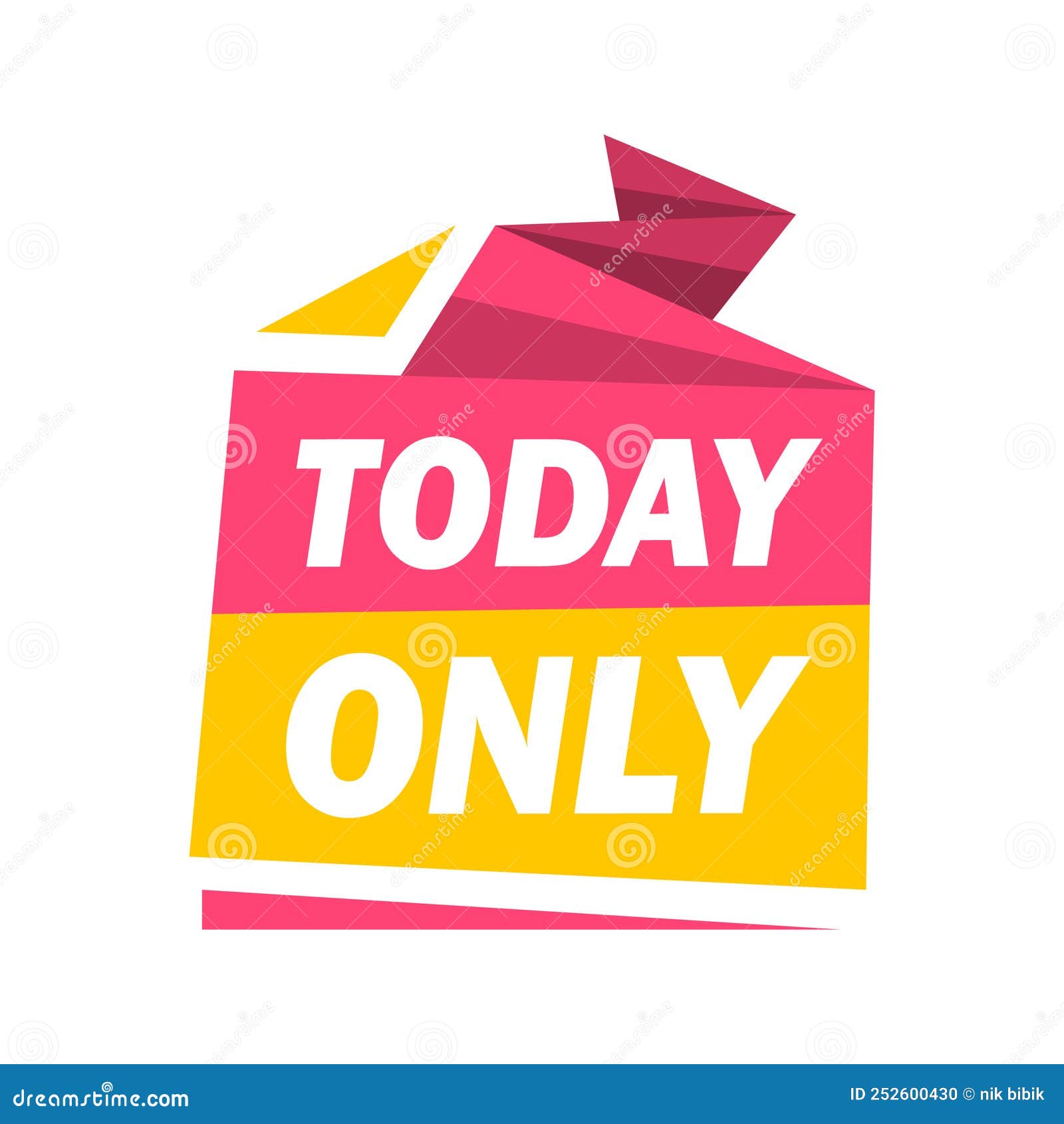 Label Today only, Vector Illustration Stock Vector - Illustration of ...