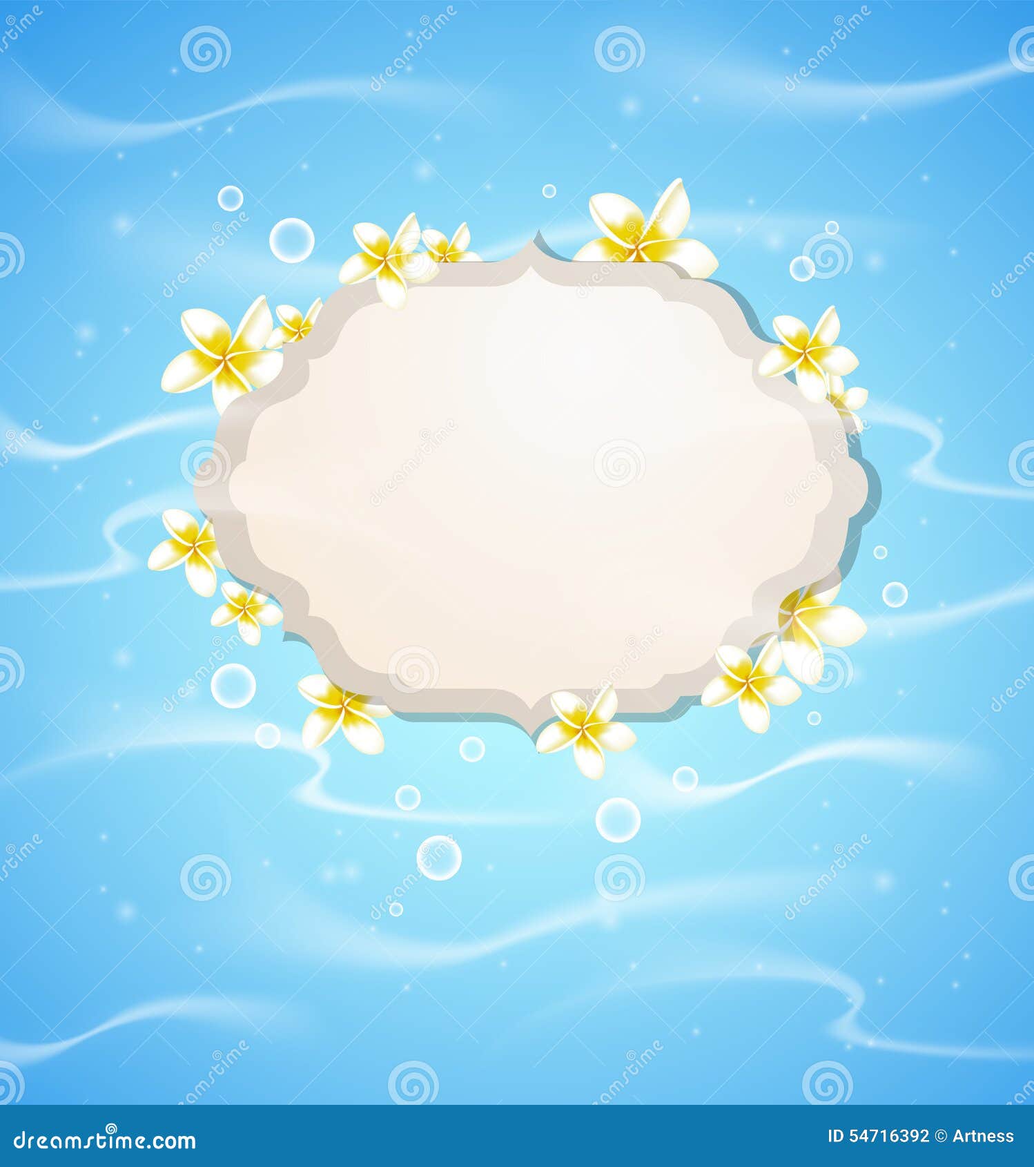 Label and tropical flowers stock vector. Illustration of holiday - 54716392