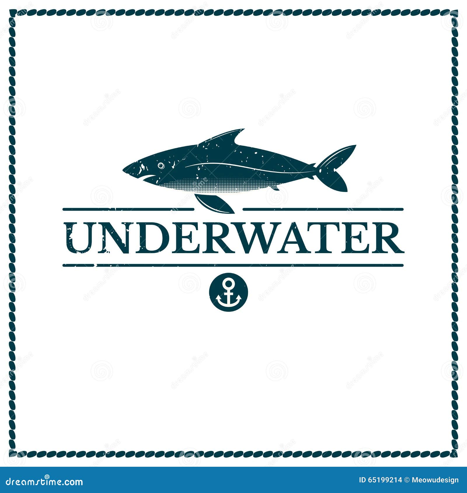 Label underwater fish stock vector. Illustration of icon - 65199214
