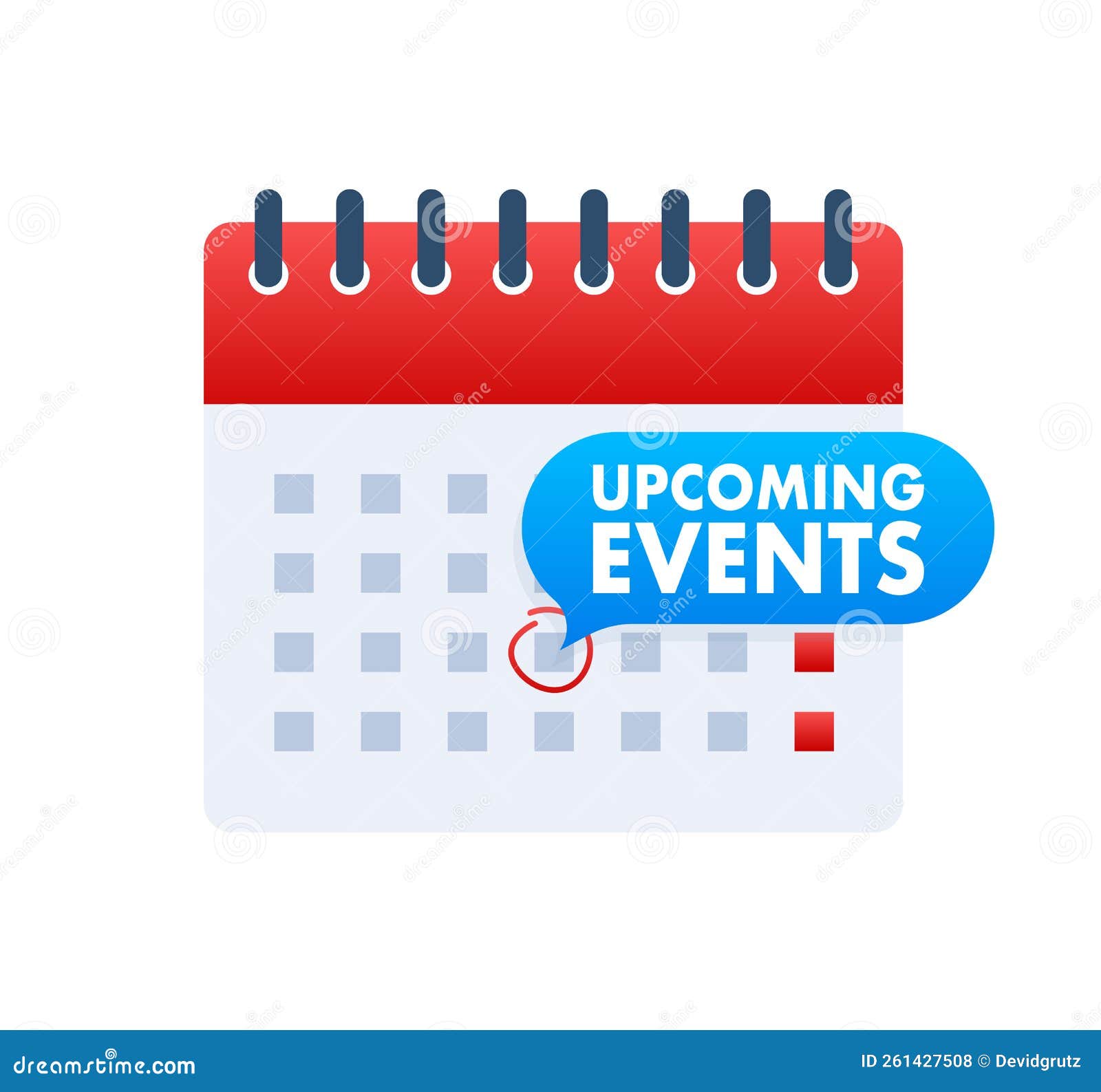 Label with Upcoming Events Sign, Label. Web Design. Vector Stock ...