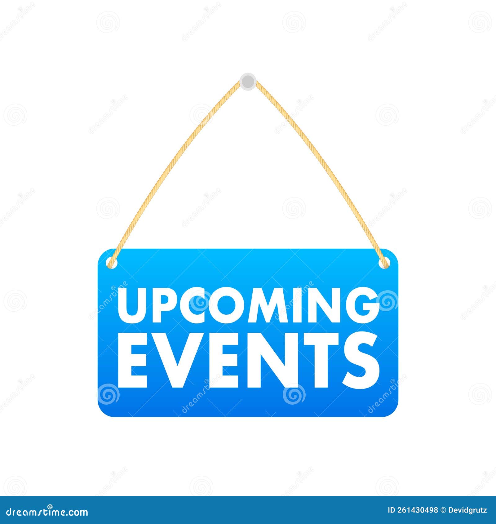 Label with Upcoming Events Sign, Label. Web Design. Vector Stock ...
