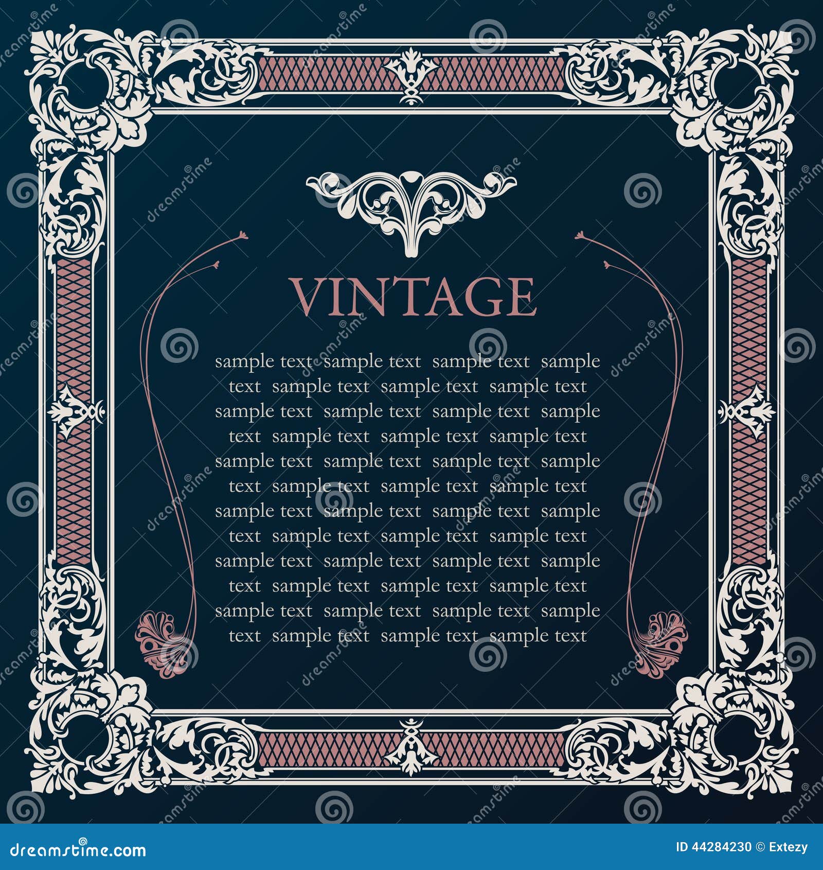 Label Vector Frame. Vintage Tag Decor Medieval Stock Vector ...