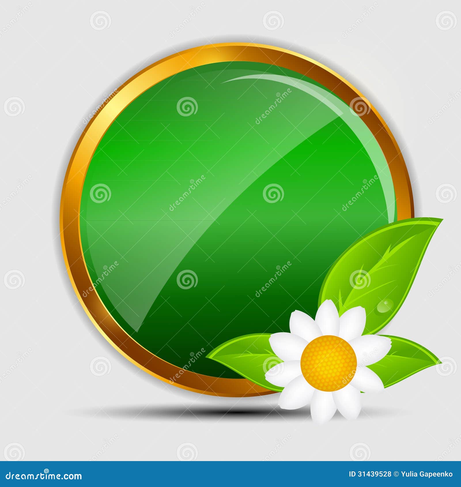 Label Vert Naturel De 100% D'isolement Sur White.vector Illustration de ...