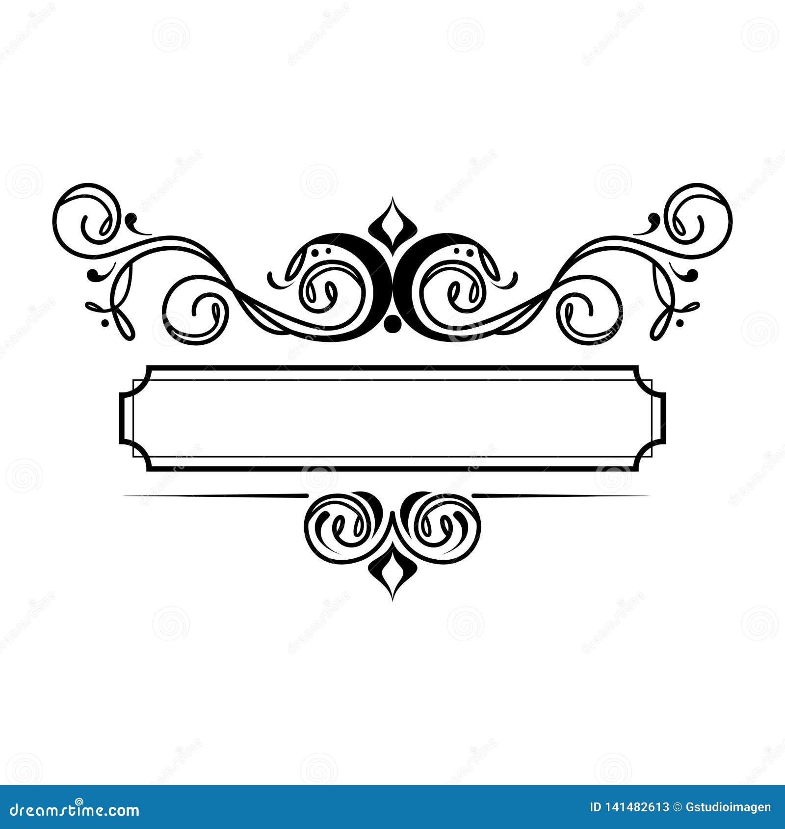 Label victorian style icon stock vector. Illustration of romantic ...