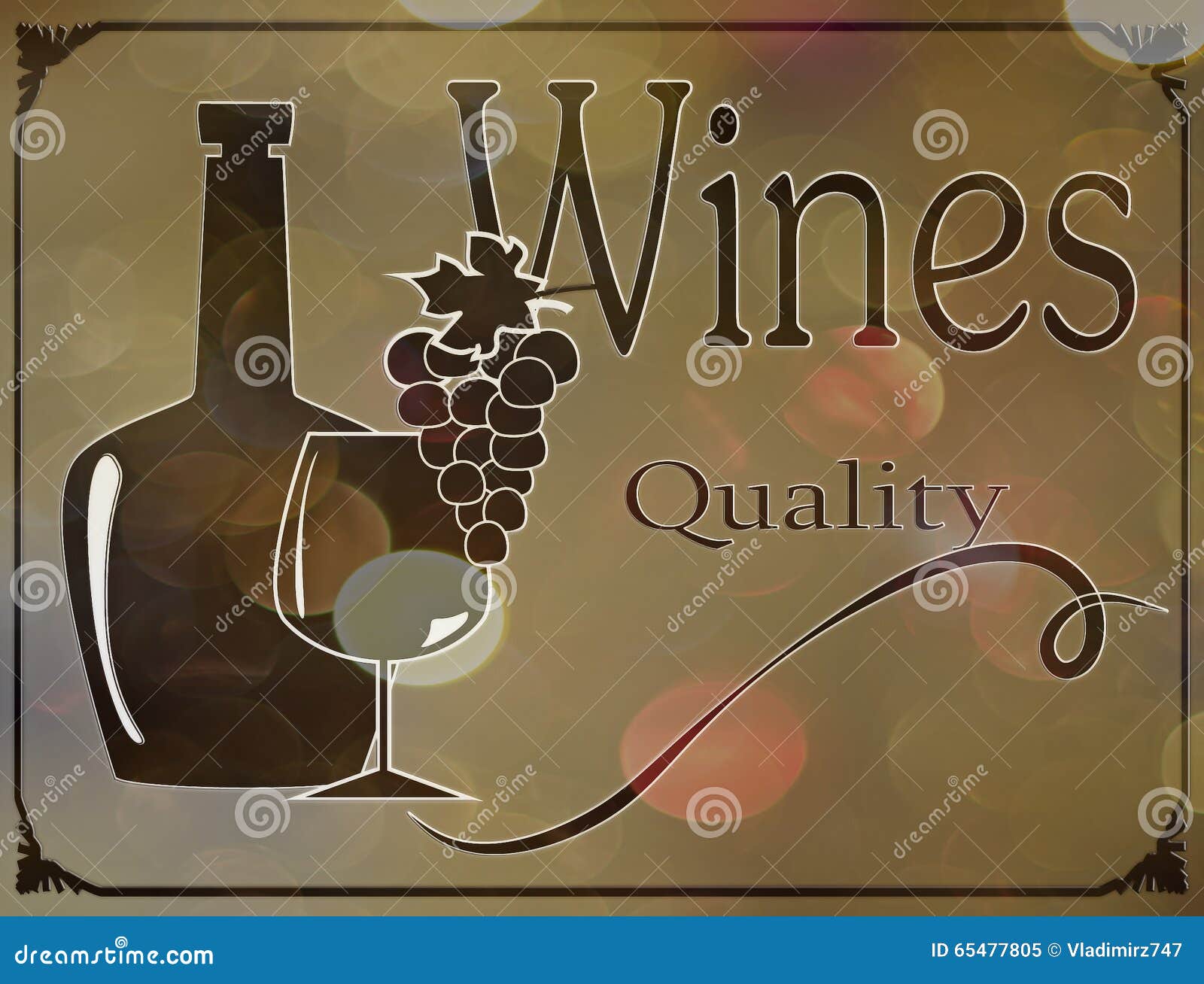 Label Wine List on an Abstract Background Stock Image - Image of ...