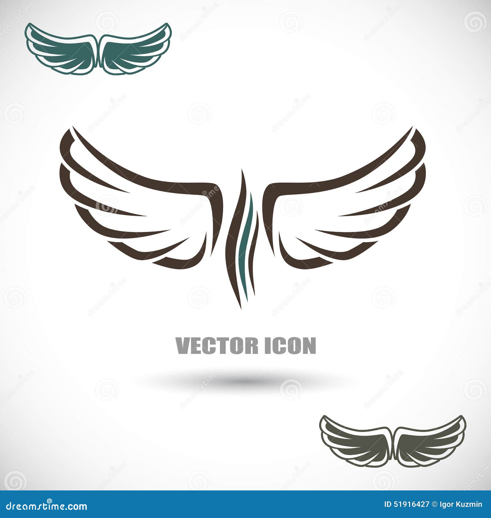 Label with wings stock vector. Illustration of shape - 51916427