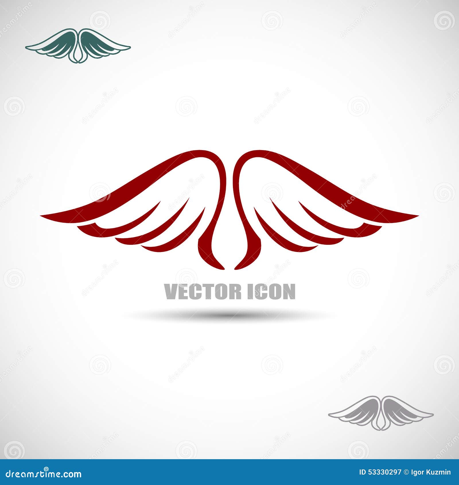 Label with wings stock vector. Illustration of angel - 53330297