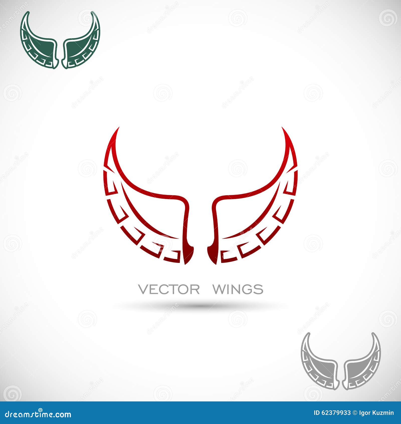 Label with wings stock vector. Illustration of bird, animal - 62379933