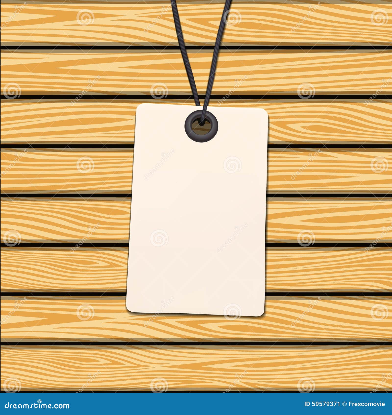 Label on wood stock vector. Illustration of note, element - 59579371