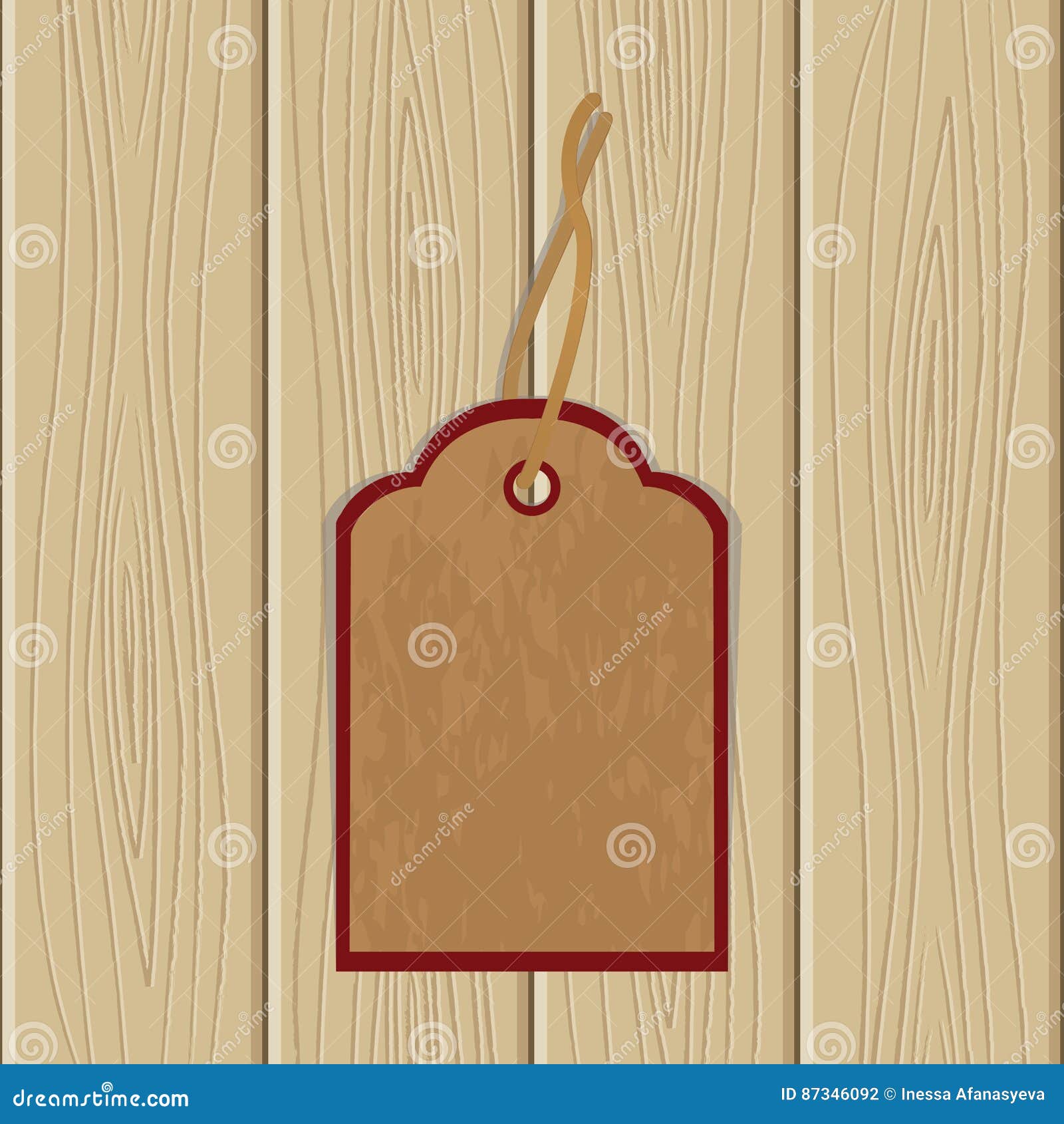 The Label on Wooden Structure Stock Vector - Illustration of background ...