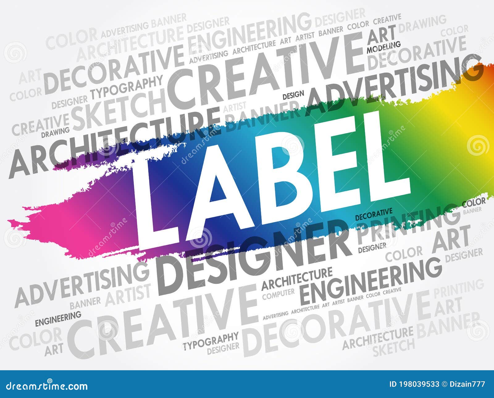 LABEL Word Cloud, Creative Concept Stock Illustration - Illustration of ...