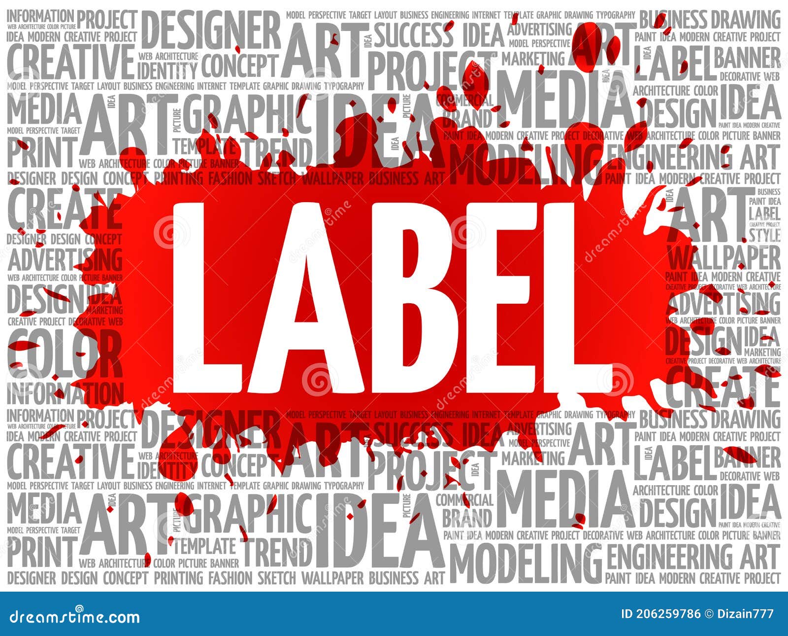 LABEL Word Cloud, Creative Concept Stock Illustration - Illustration of ...