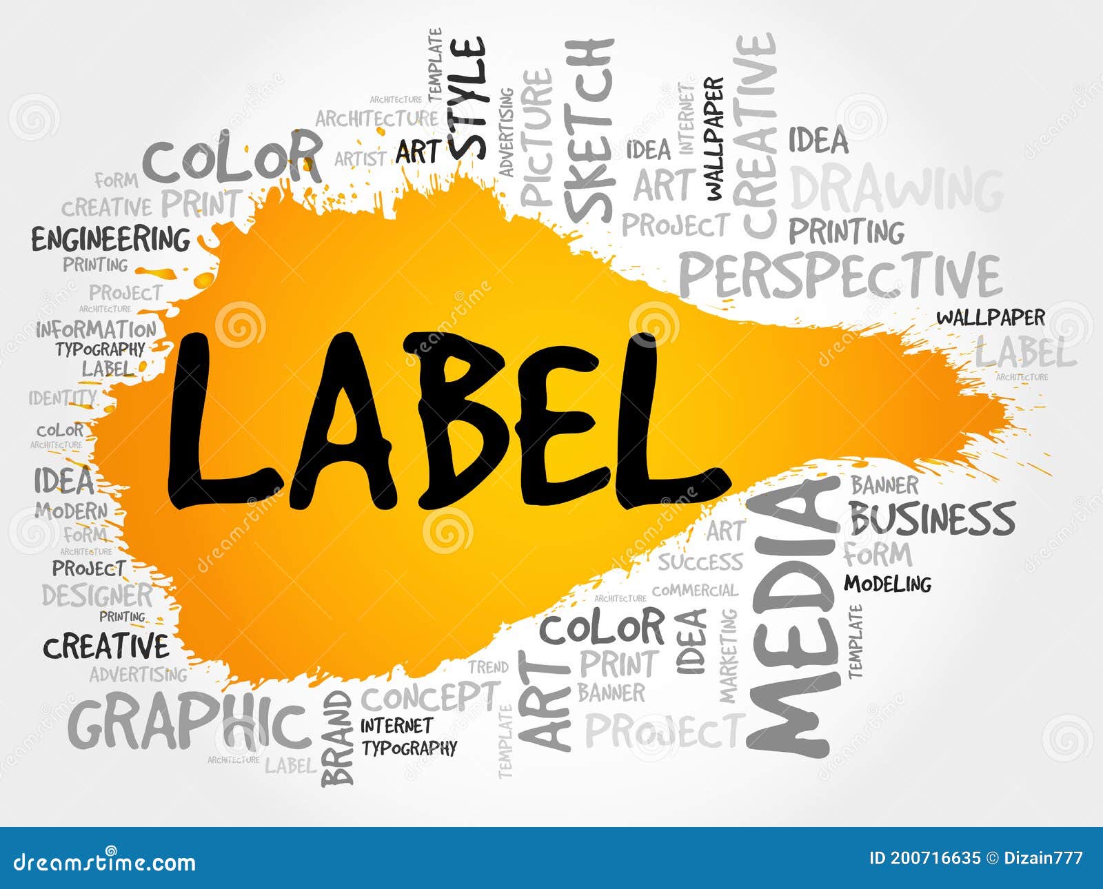 LABEL word cloud stock illustration. Illustration of book - 200716635