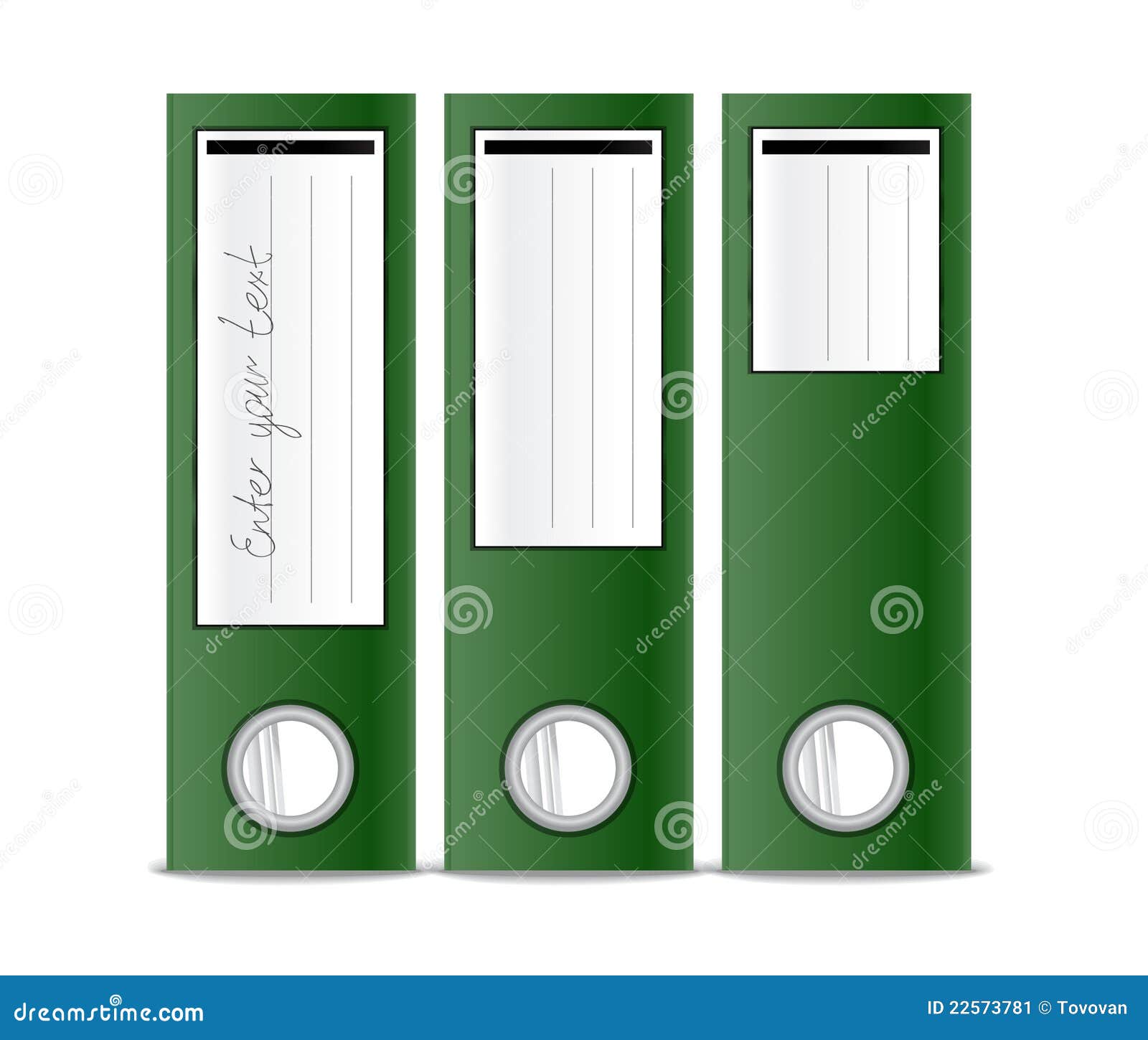 Labeled set of folders stock vector. Illustration of information - 22573781