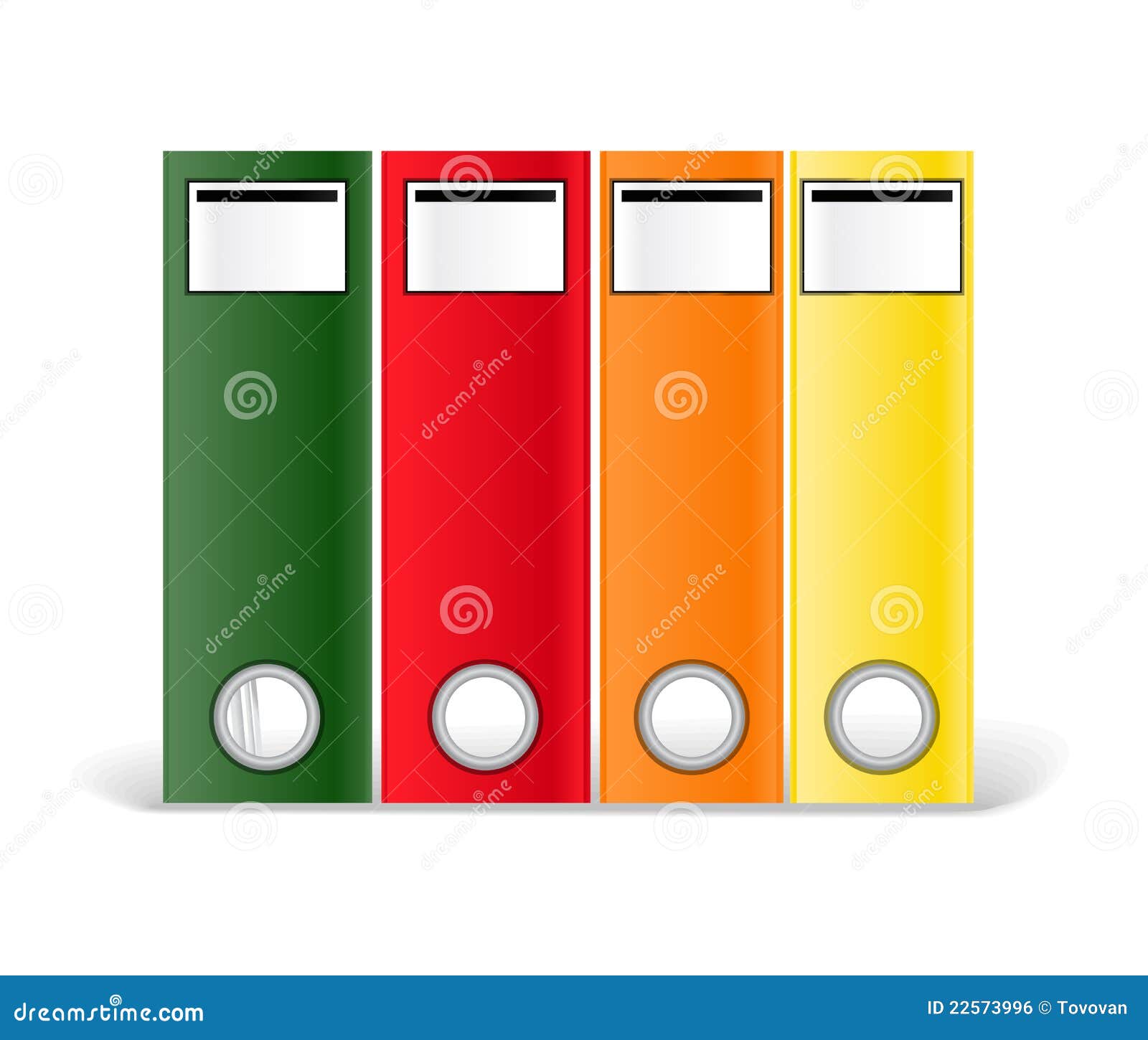 Labeled set of folders stock vector. Illustration of circle - 22573996