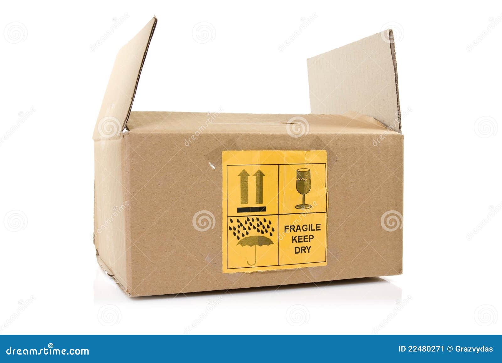 Labeled Shipping Box stock image. Image of single, business - 22480271
