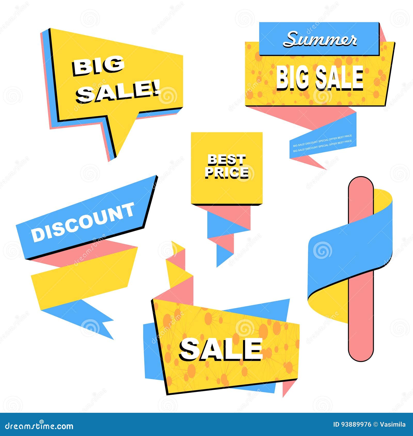 Labels ilustración del vector. Ilustración de comercial - 93889976