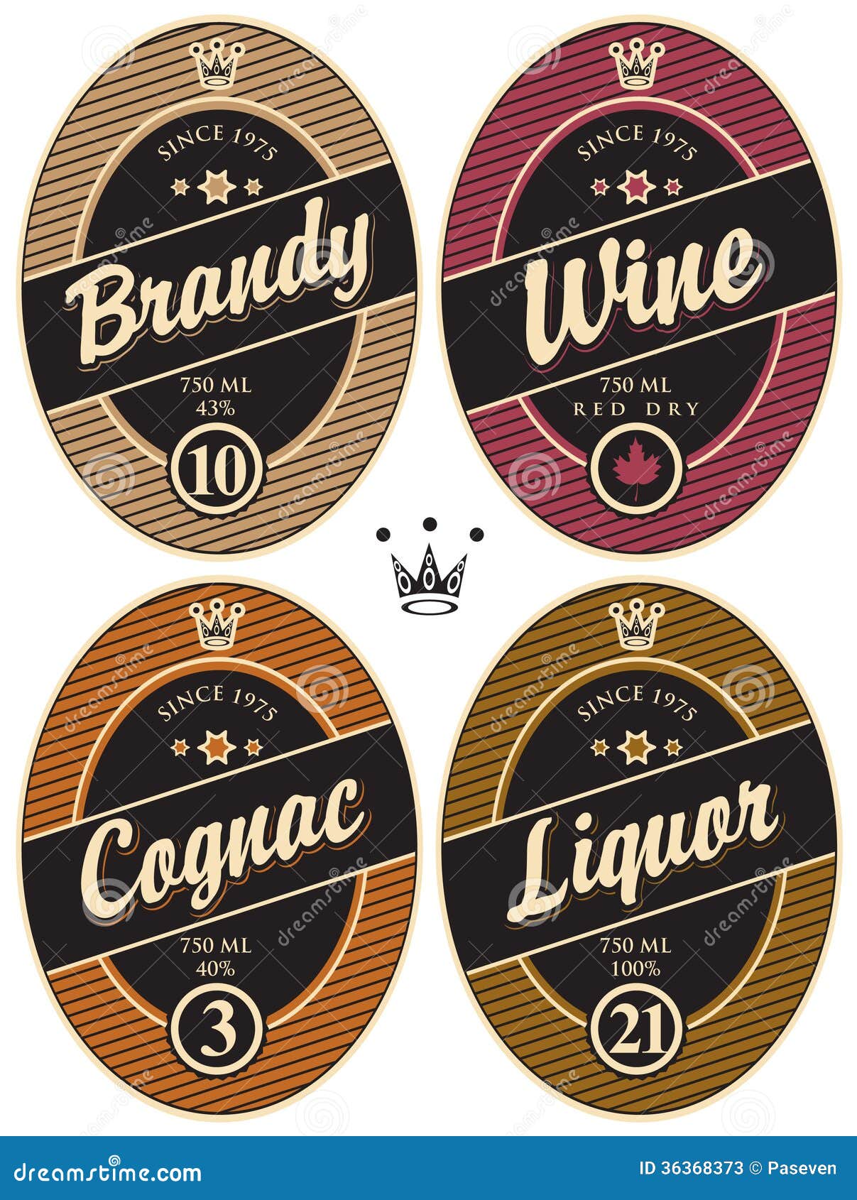 Labels for alcoholic stock vector. Illustration of oval - 36368373